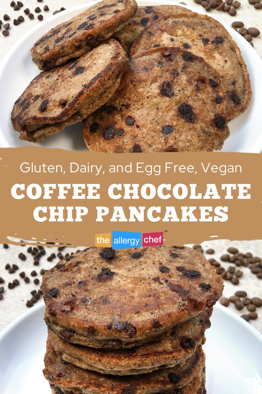 Easy, Fluffy Coffee Chocolate Chip Pancakes Recipe (No Milk) | The ...